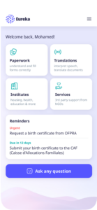 Eureka - The intelligent assistant for refugees - AI for Good Foundation